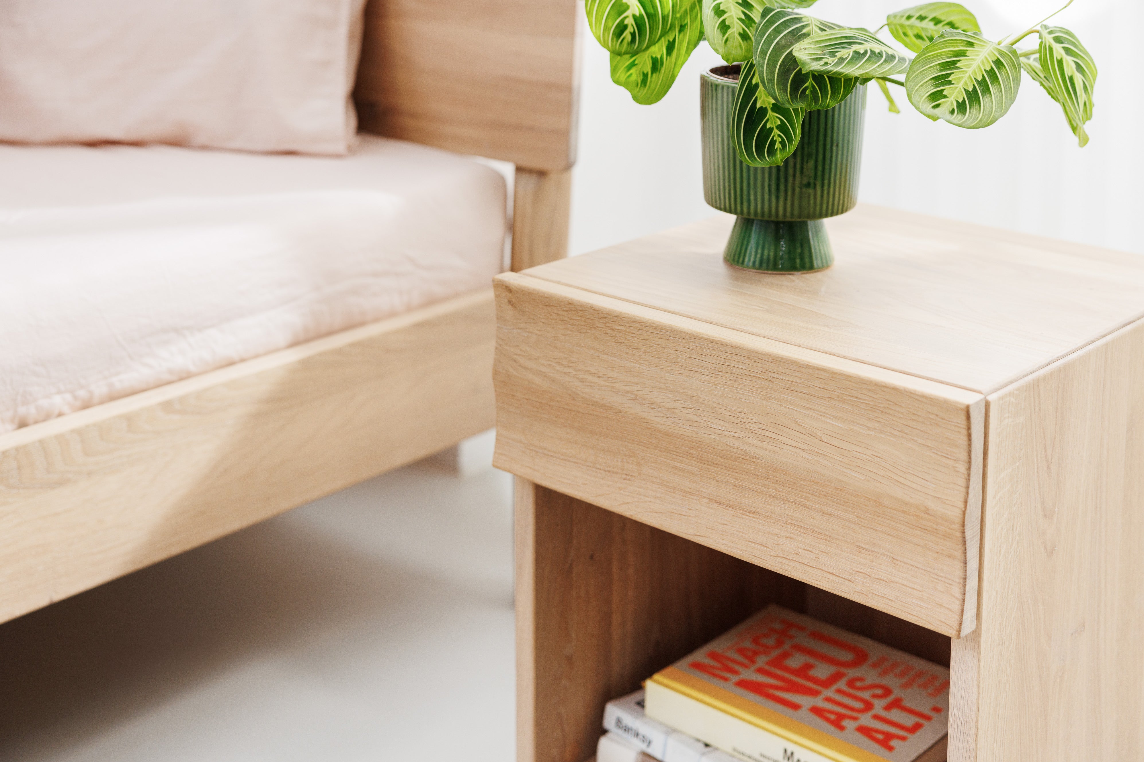 Design bedside tables of fine solid wood Timeless design ekomia