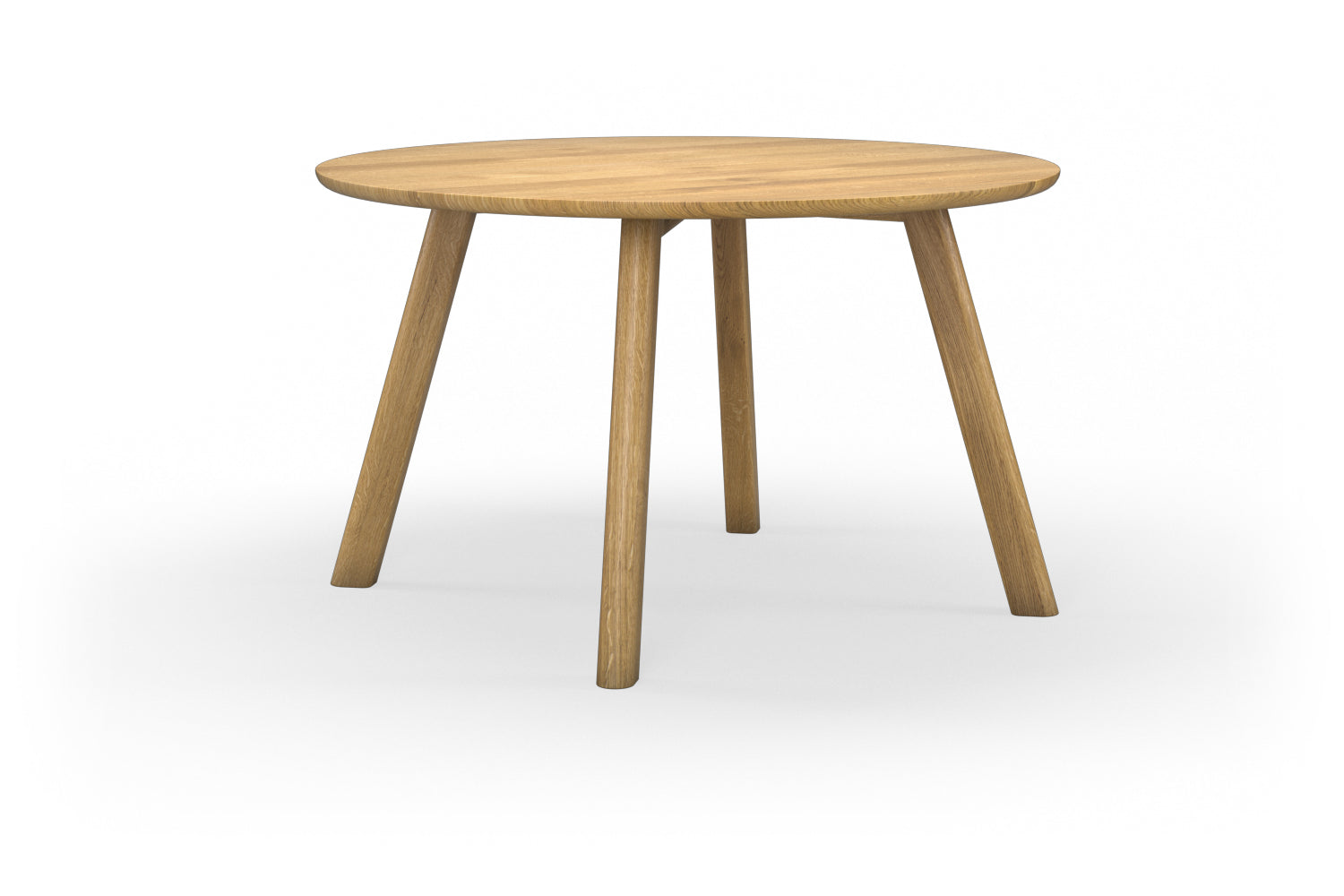 Round solid oak dining table made to measure ecological ekomia